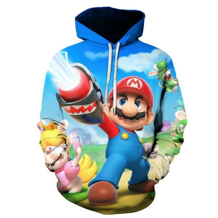 Hoodies impression 3d hommes Mario - Bros pour enfants - FR79EQU Black ...