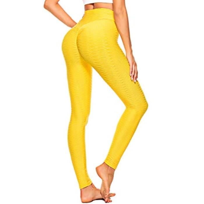 Jeans Legging Gaufré De Gymnastique Anti Cellulite Pantalon De Yoga à