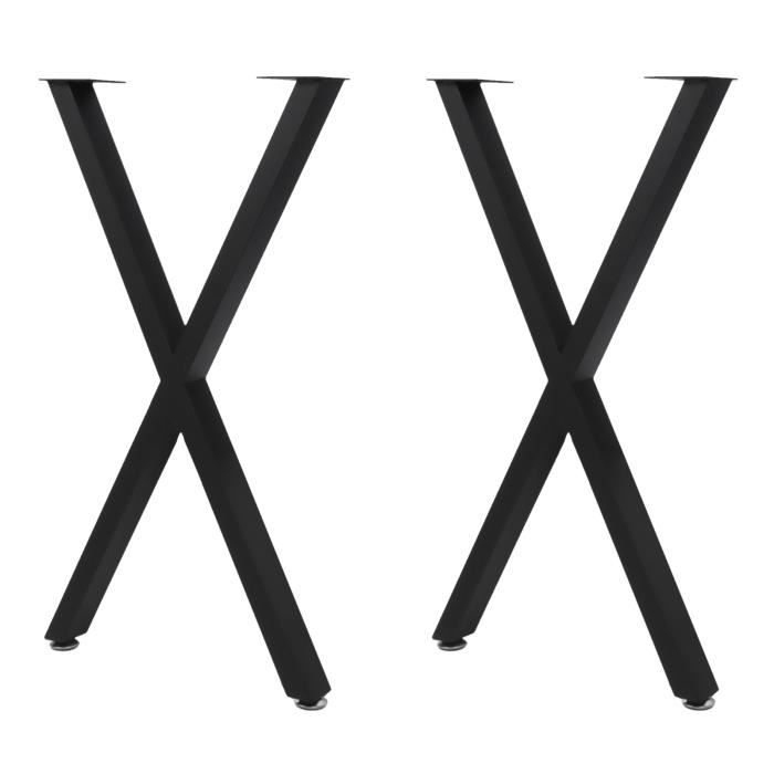 Support de pied de table en X - Mxzzand - avec repose - pieds réglables ...