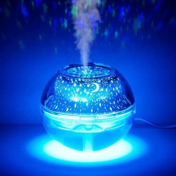 USB Colorful LED Projector Light Humidifier Crystal Projection Lamp ...