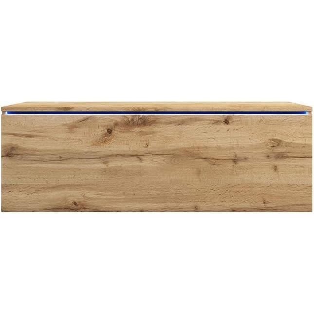 Skylara Meuble Tv 100 Cm Chêne Wotan Scandinave Moderne Avec Led[J2251 ...