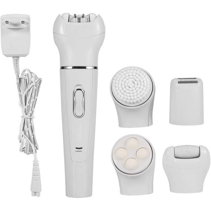 Machine d'épilation de cheveux, Kemei rechargeable 5 dans 1 kit facial ...