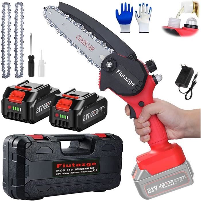 Mini Tronçonneuse a Batterie 6 Pouces, Mini Tronçonneuses Électriques ...