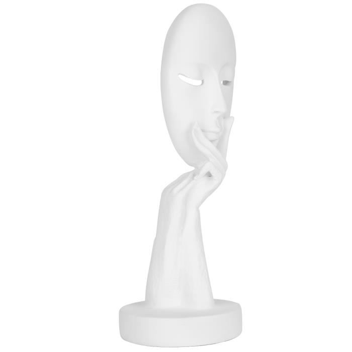 Statue d'art du visage - TBEST - Résine synthétique - 28x10x10 cm ...