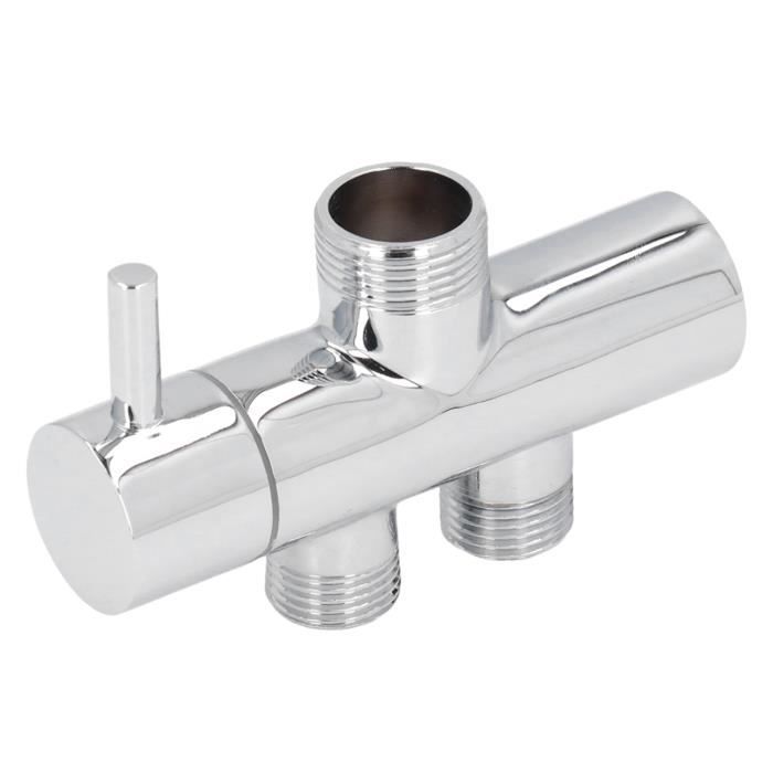 Inverseur de douche Inverseur de Bras de Douche G1/2, Vanne à 3 Voies avec Contrôle de Sortie D ...