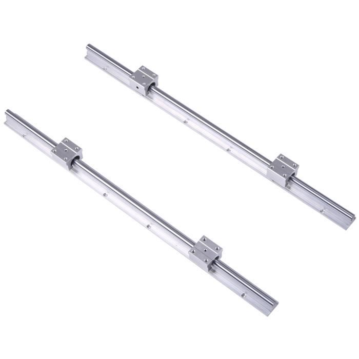 Rail linéaire, 2pcs SBR12-600mm 12MM Rail de guidage de glissière de ...