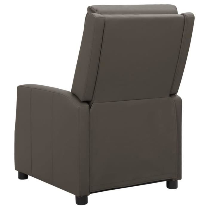 Fauteuil releveur inclinable Gris Similicuir 3093215 - Cdiscount Maison