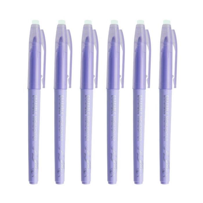 Stylo de couleur Graffiti,6pcs purple--Surligneurs effaçables, stylos ...