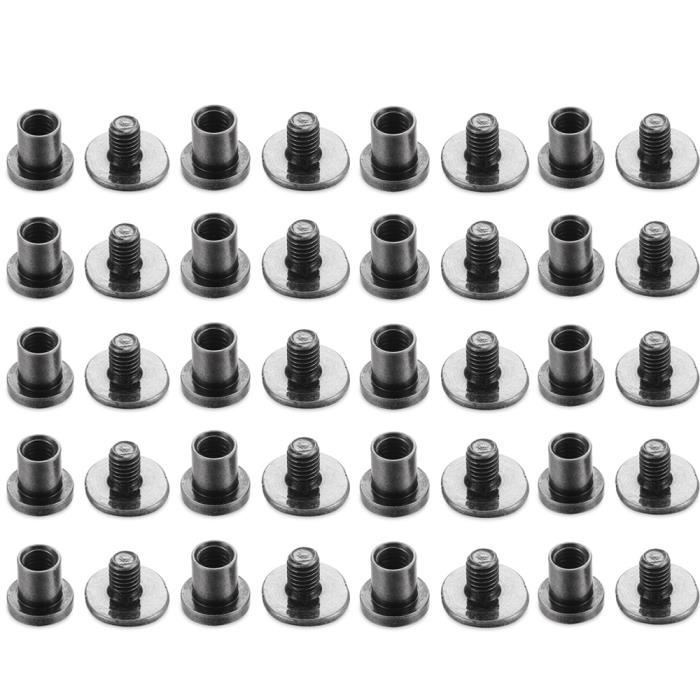 RIVET,Ash Black-8x5.5mm--Boulons à clous solides pour l'artisanat du ...