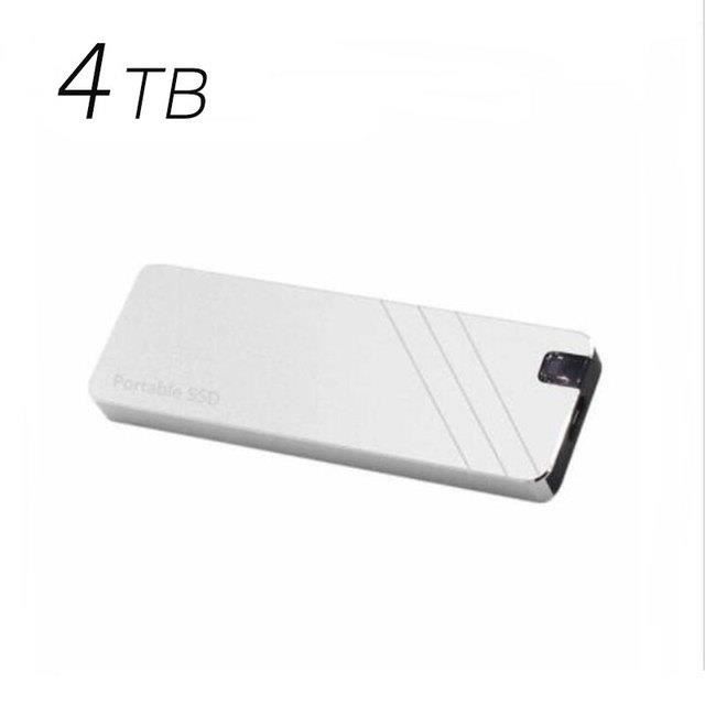 Disque dur externe,4TB Silver--Disque SSD externe portable haute ...