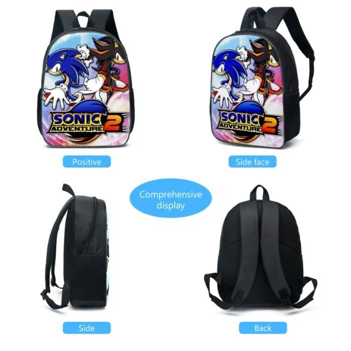 Sonic The Hedgehog à dos pour enfants, trousse à crayons, sac à ...