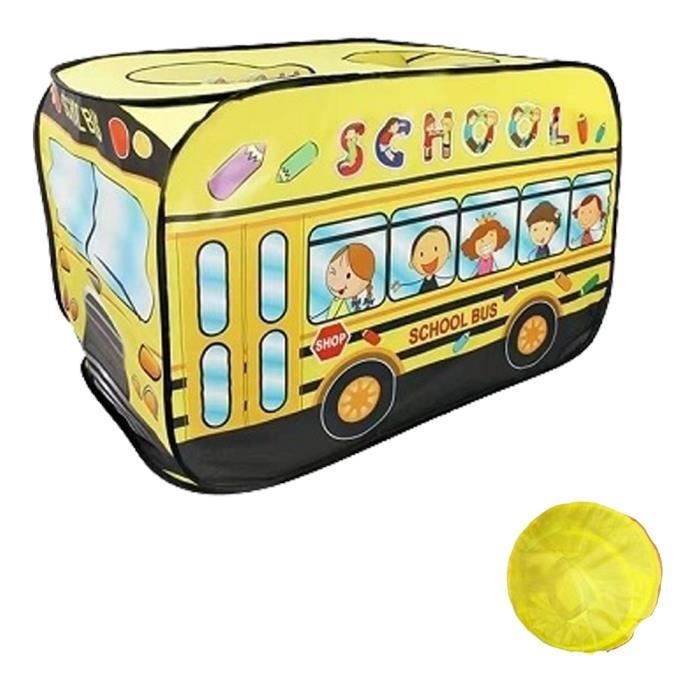 Tente de Jeu pour Enfants Pop-up d'autobus Scolaire , Cabane de Jeu ...