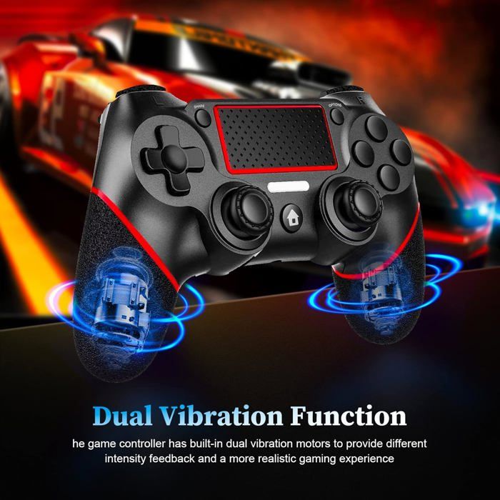 Manette Sans Fil Pour Ps-4, Manette De Jeu Pour Ps4/Pro/Slim/Pc, Avec ...