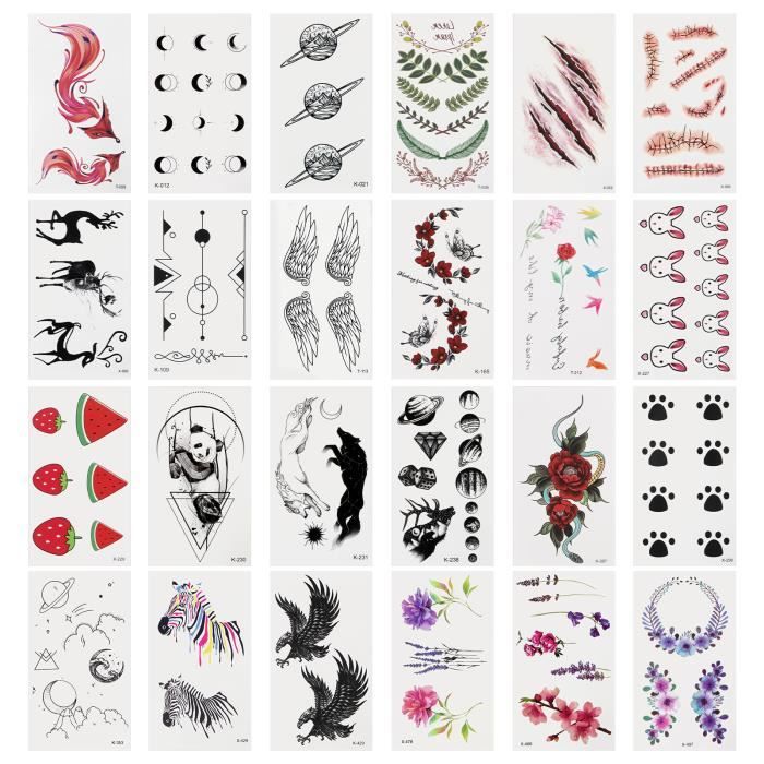 Tatouage Stickers,1 Feuille Planète Tatouage Temporaire Stickers ...