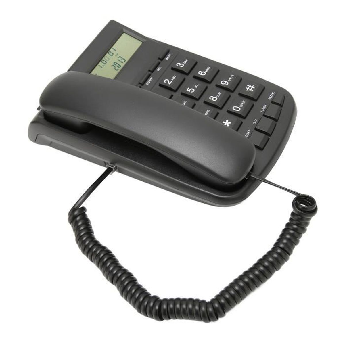 HEG Téléphone Filaire Identification De L'Appelant Gros Boutons Réglage ...