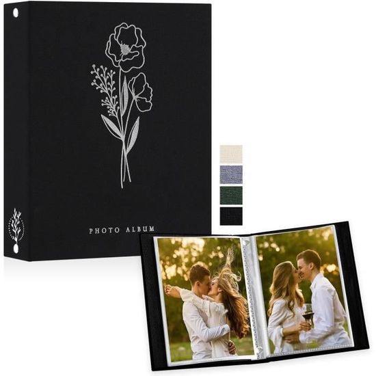 Album Photo A5 Petit Format 50 Pochette, Lin Tissu Album pour Vertical ...