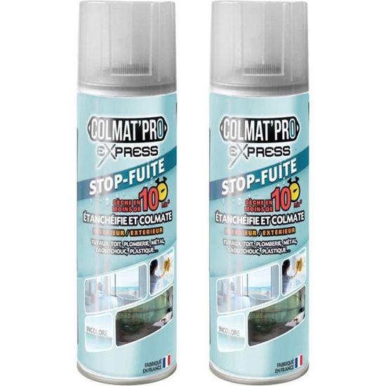 Lot de 2 Colmat’Pro Express 300 ml couleur incolore– Stop-Fuite ...