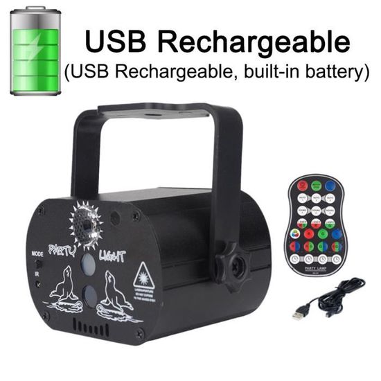 Mini projecteur Laser de scène - RGB - Lampe stroboscopique LED ...