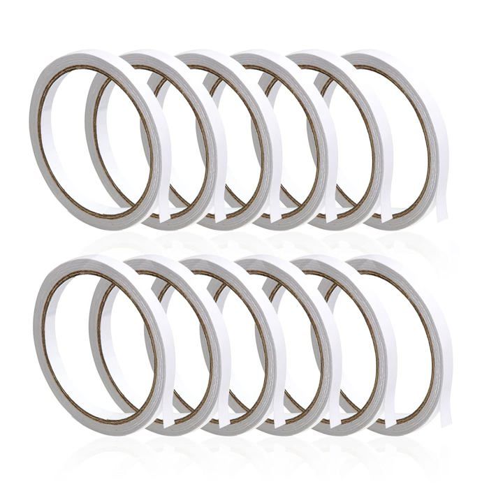 12 Rouleaux Ruban Adhsif Double Face 10Mm Ruban Adhsif Scotch Double ...