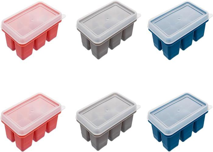 Lot de 6 mini bacs à glaçons avec couvercles - Idéal pour la ...