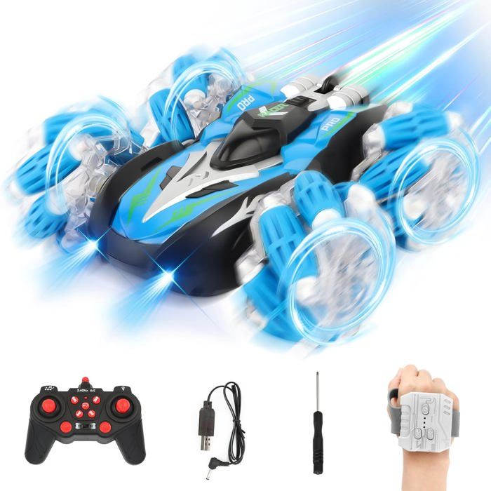 Voiture Télécommandée Enfant,4Wd 360°Rotation Stunt Car,2.4Ghz Rc Voiture Radiocommandee,Voiture ...