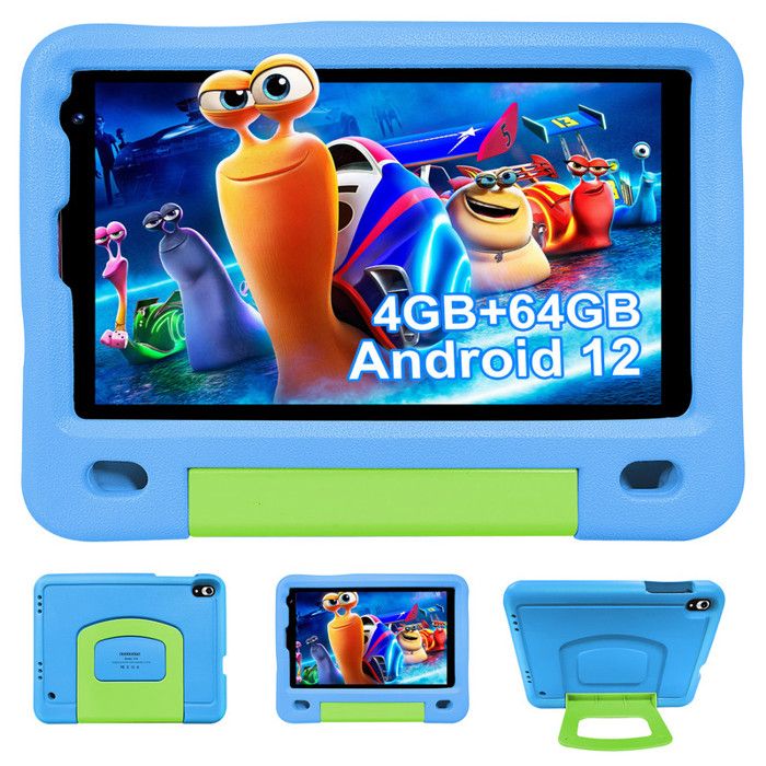 Tablette enfants - 8 Pouces - Android 12 - 4Go RAM - 128Go Stockage ...