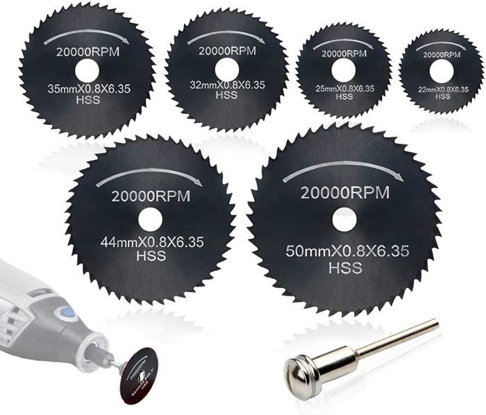 7pc HSS lames de scie outil rotatif, pour Outil rotatif Mandrin avec ...