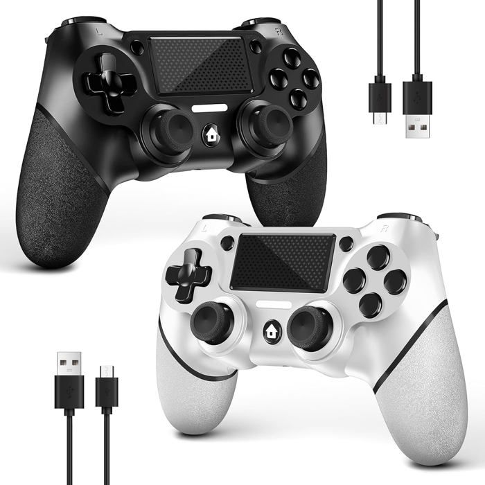Manette sans fil pour PS4 - EDILIQ - 2 pièces - Compatible PS4/Pro/Slim ...