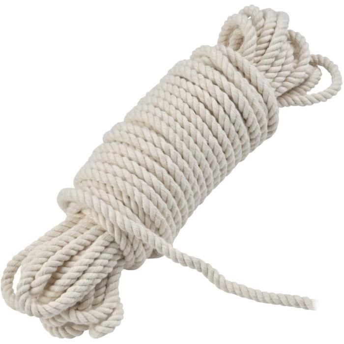 Cordon Macramé 8mm x 45m en 100% Coton Naturelle, Corde Tissage pour ...
