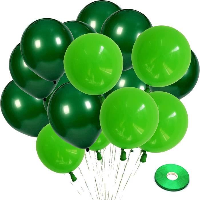 Lot De 100 Ballons En Latex Vert, Ballons Vert Foncé De 30,5 Cm Et ...