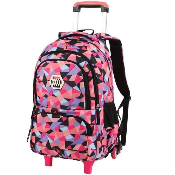 Cartable Fille a Roulette Sac Dos Scolaire Enfant Primaire Oxford ...