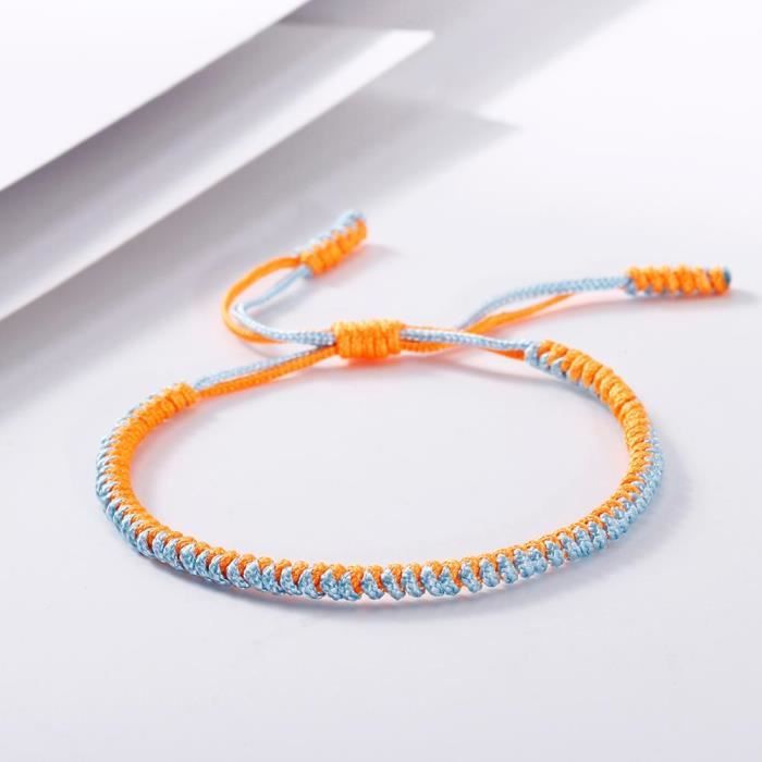 Bracelet En Corde De Coton Tissé Pour Hommes Et Femmes Multicolore Chic ...