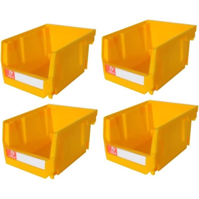 Boîte De 4 Pièces Etagere Plastique Caisse Rangement Plastique Boîtes À ...