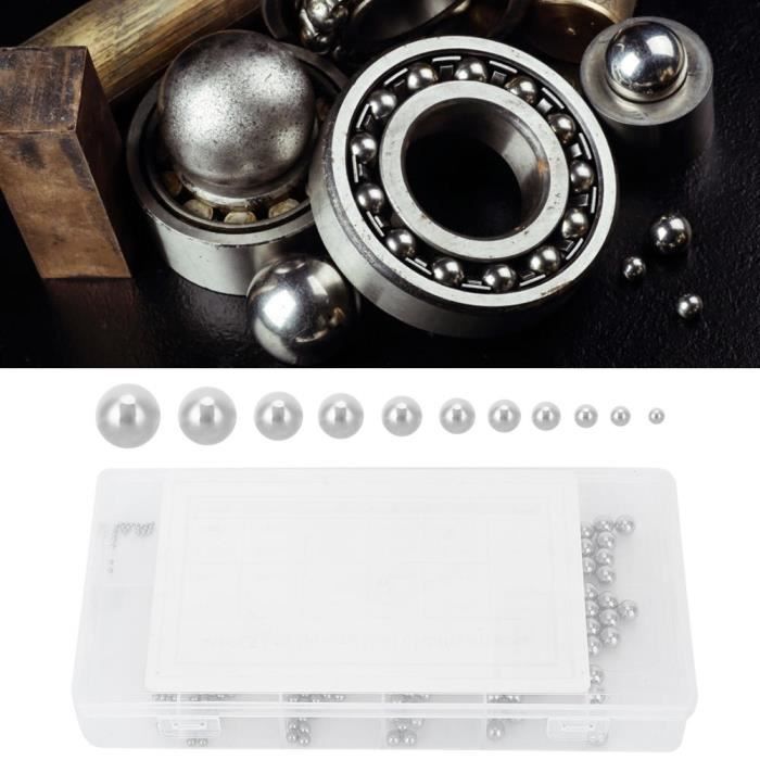 Assortiment de billes en acier de roulement, 450Pcs M2-M8 roulements à ...
