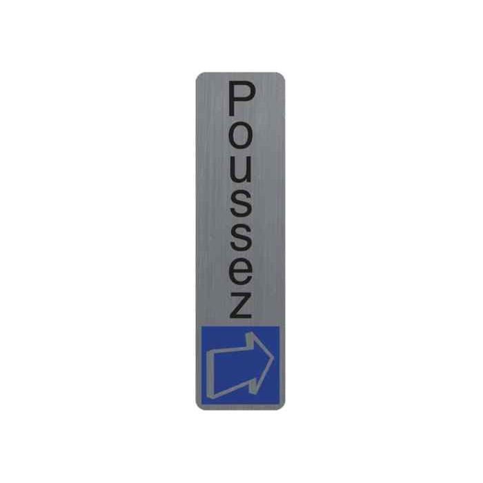 Plaque de signalisation - EXACOMPTA - Poussez - Aluminium brossé - Auto ...