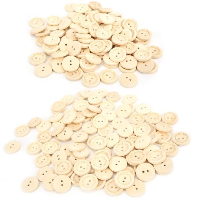 GOTOTOP boutons de couture 200 pièces boutons en bois naturel couture ...