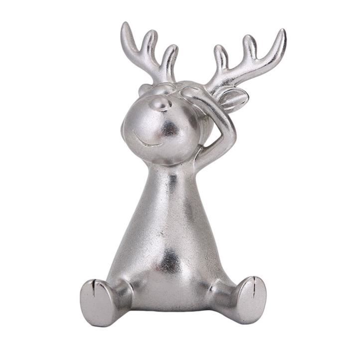 Figurine de renne de Noël Sculpture de résine Statue de cerf pour ...
