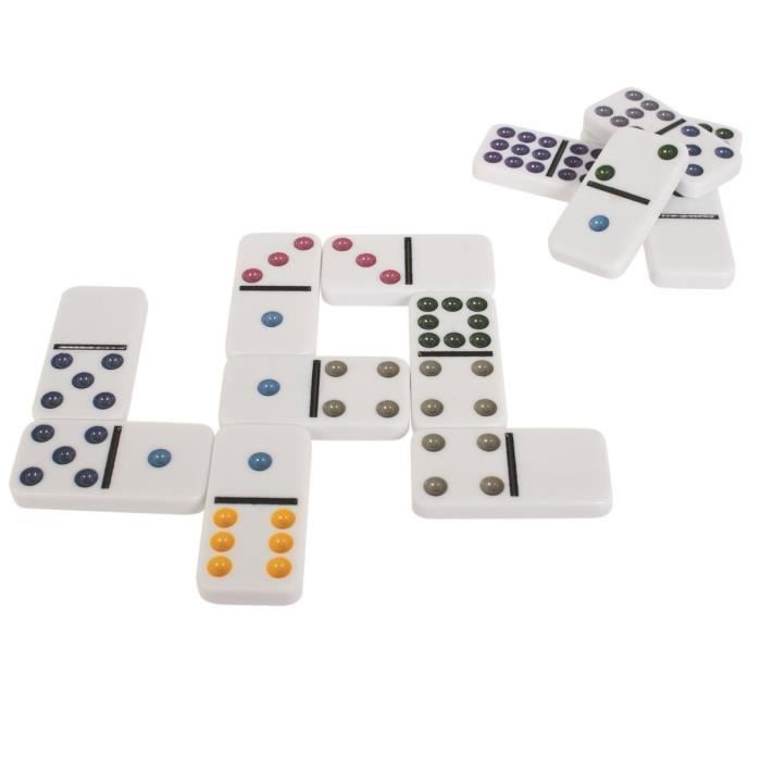 Jeu de DOMINOS colorés - LA CHAISE LONGUE - Jeu de plateau - Adulte ...