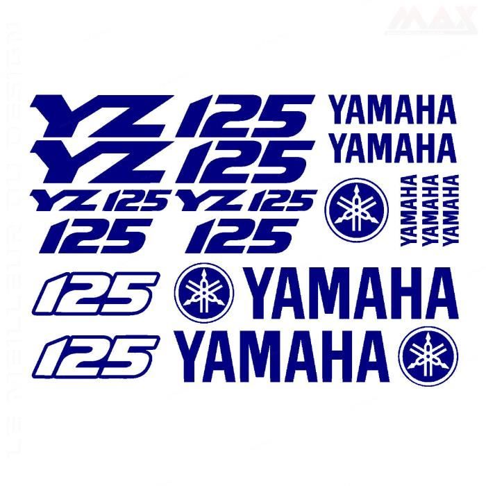 16 stickers YZ 125 – BLEU MARINE – YAMAHA sticker YZ 125 - YAM436 ...