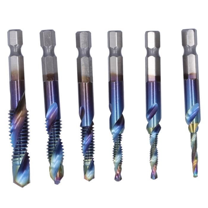 Foret à tarauder en spirale bleue - OMABETA - Kit de 6 forets à ...