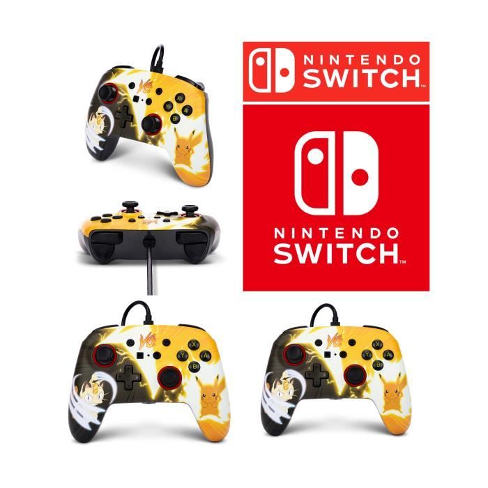 Manette - Nintendo - SWITCH - Pikachu - Filaire - USB détachable ...