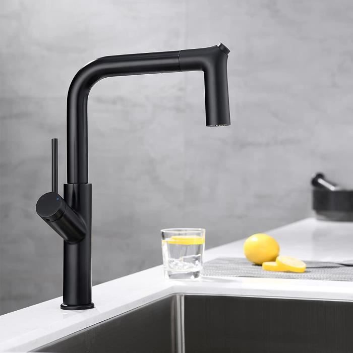 Robinet Mitigeur Cuisine avec Douchette, NEWRAIN Mitigeur Cuisine ...