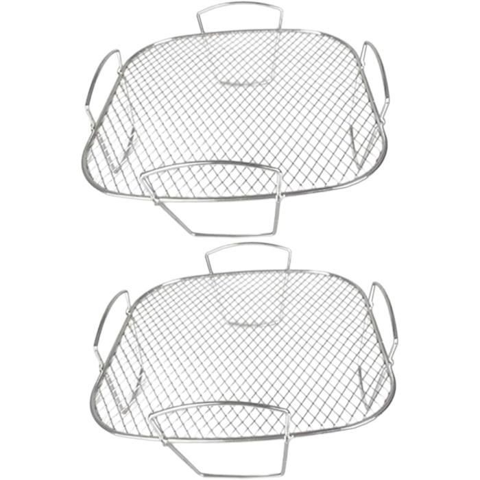 2 Pièces Friteuse À Air Grill En Acier Inoxydable Airfryer Barbecue Grilles Accessoires De ...
