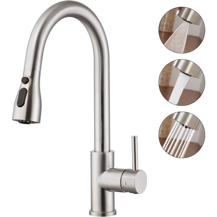 Robinet Cuisine Avec 3 Modes De Jet, Robinet Évier Cuisine Avec ...