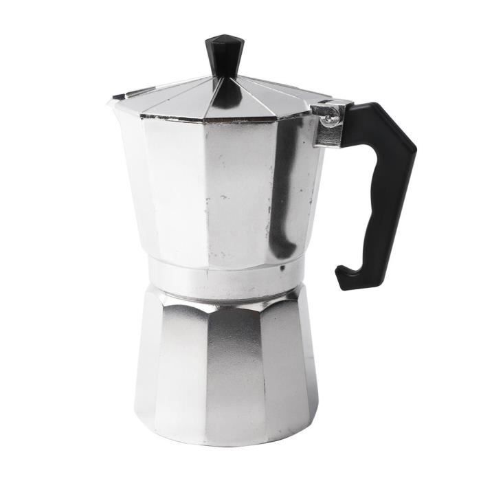 VINGVO Cafetière octogonale 6 tasses en aluminium Moka Pot machine à ...