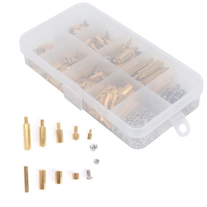 RHO-crou M2 M3 Vis M2 M3 240 Pièces M2 M3 Kit de Vis à écrou à écrou Vis en Laiton Vis ...