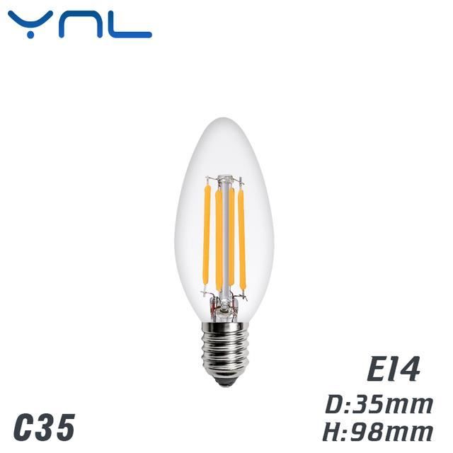 Ampoule,E14 C35 220V-6W-Warm White--Ampoule À Filament Led Rétro Edison E27 E14 220v-240v ...
