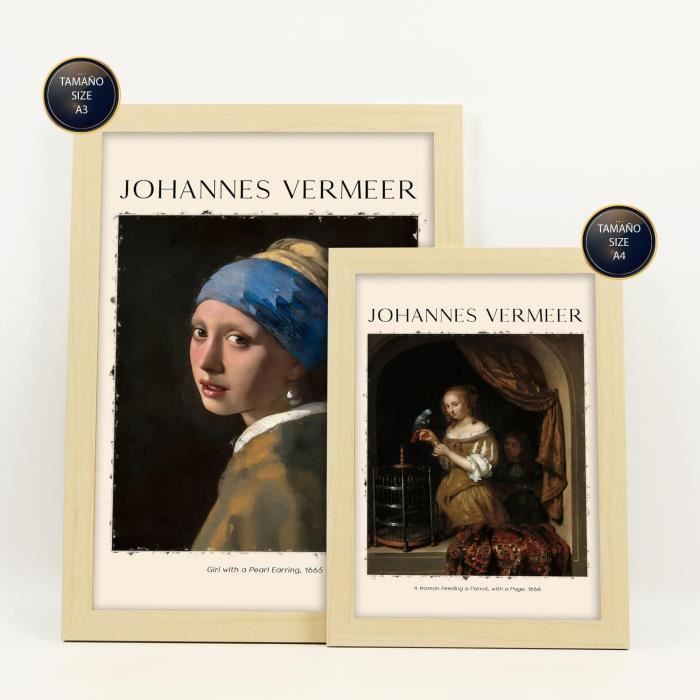 Affiche Ensemble De 6 Johannes Vermeer Collection D'Œuvres D'Art ...
