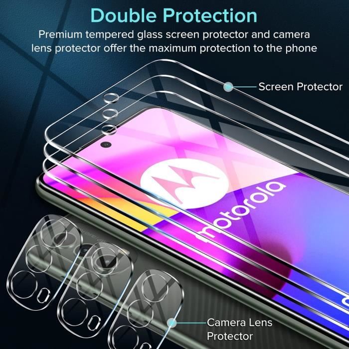 Pack De 3 Film De Protection D'Écran En Verre Trempé Pour Motorola Moto ...