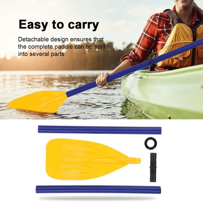 Pagaie de kayak VINGVO - Rame bateau gonflable détachable - Jaune ...